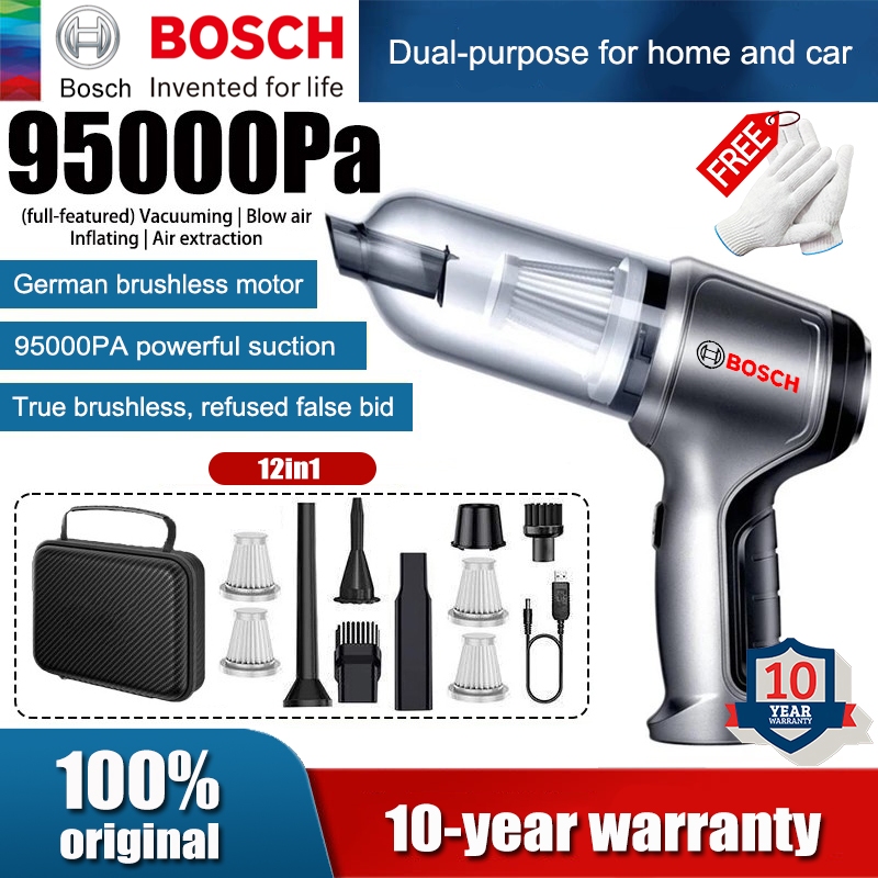 Bosch 95000Pa Cordless Car Vacuum Cleaner German Brushless Powerful ...