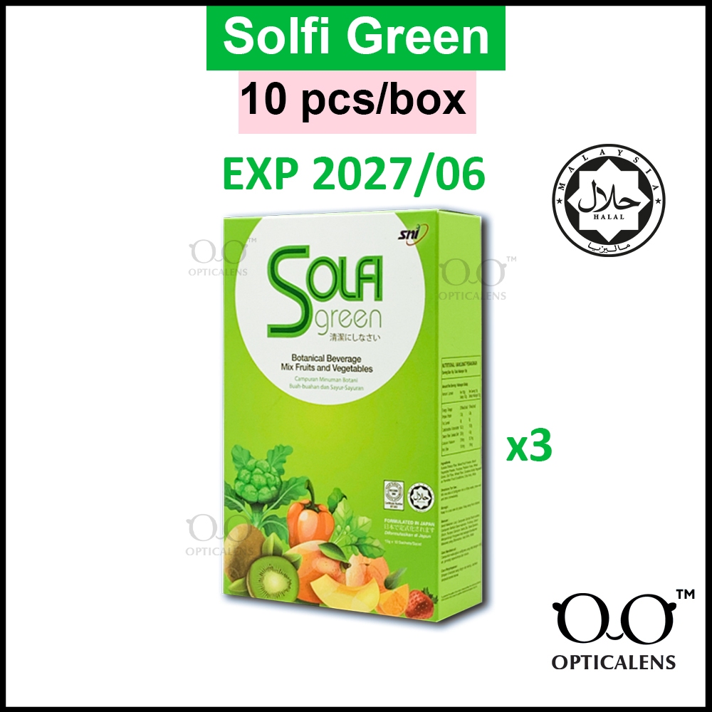SOLFI GREEN SNI Fiber Detox Drink 15g x10 sachets Exp 2025/08 NEW stock ...
