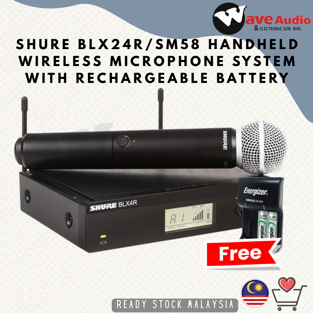 Shure BLX24R/SM58 Handheld Wireless Microphone System with FREE ...