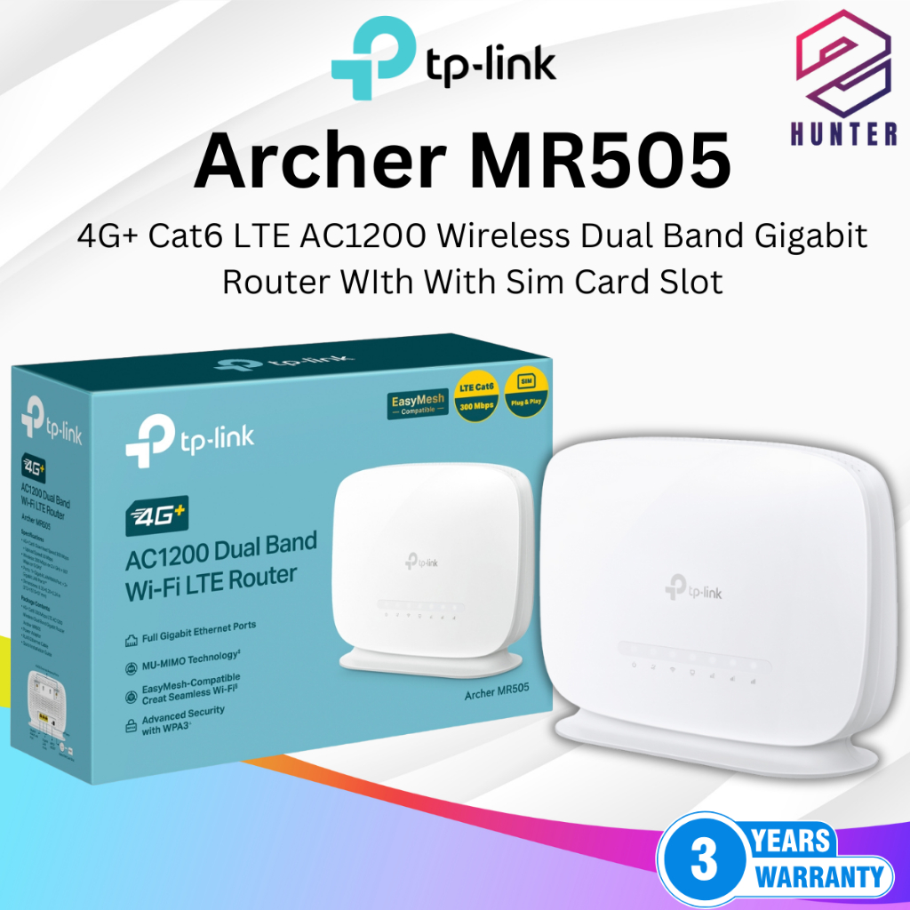 TP Link Archer MR500 / Archer MR505 4G+ Cat6 LTE AC1200 Wireless Dual ...