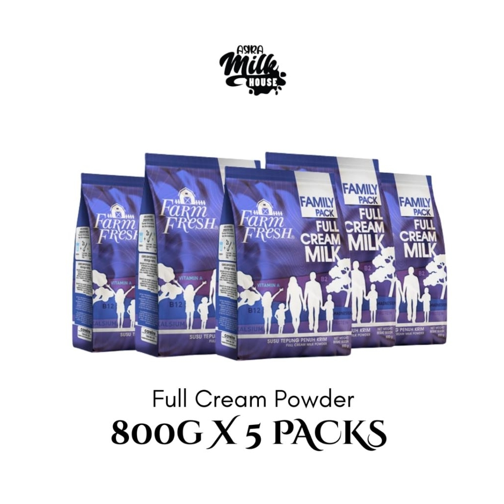 [5 PACKS] Farm Fresh Full Cream Powder Milk | Susu Tepung Penuh Krim ...