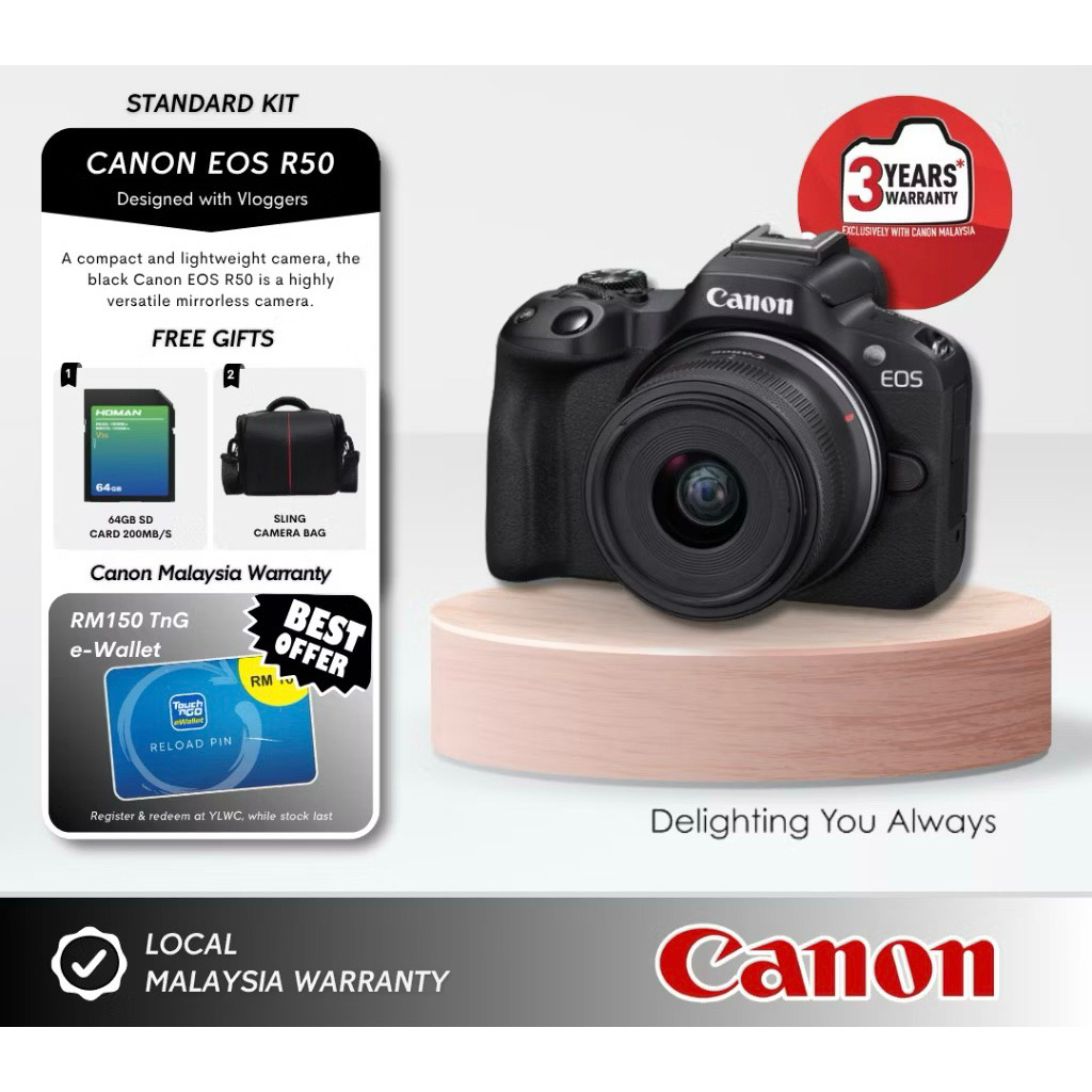 Canon EOS R50 Body & RF-S 18-45mm F4.5-6.3 IS STM Lens | Shopee Malaysia