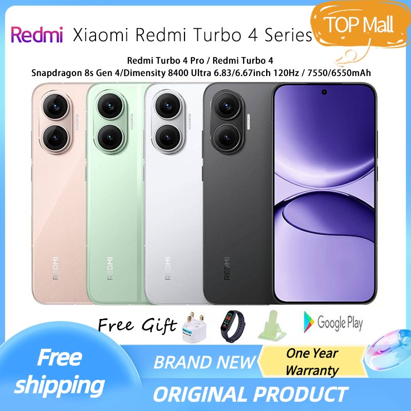 Redmi Turbo 4 Pro Snapdragon 8s Gen 4 / Turbo 4 /6.83 inches 120Hz Screen 7550mAh 90W Fast ...