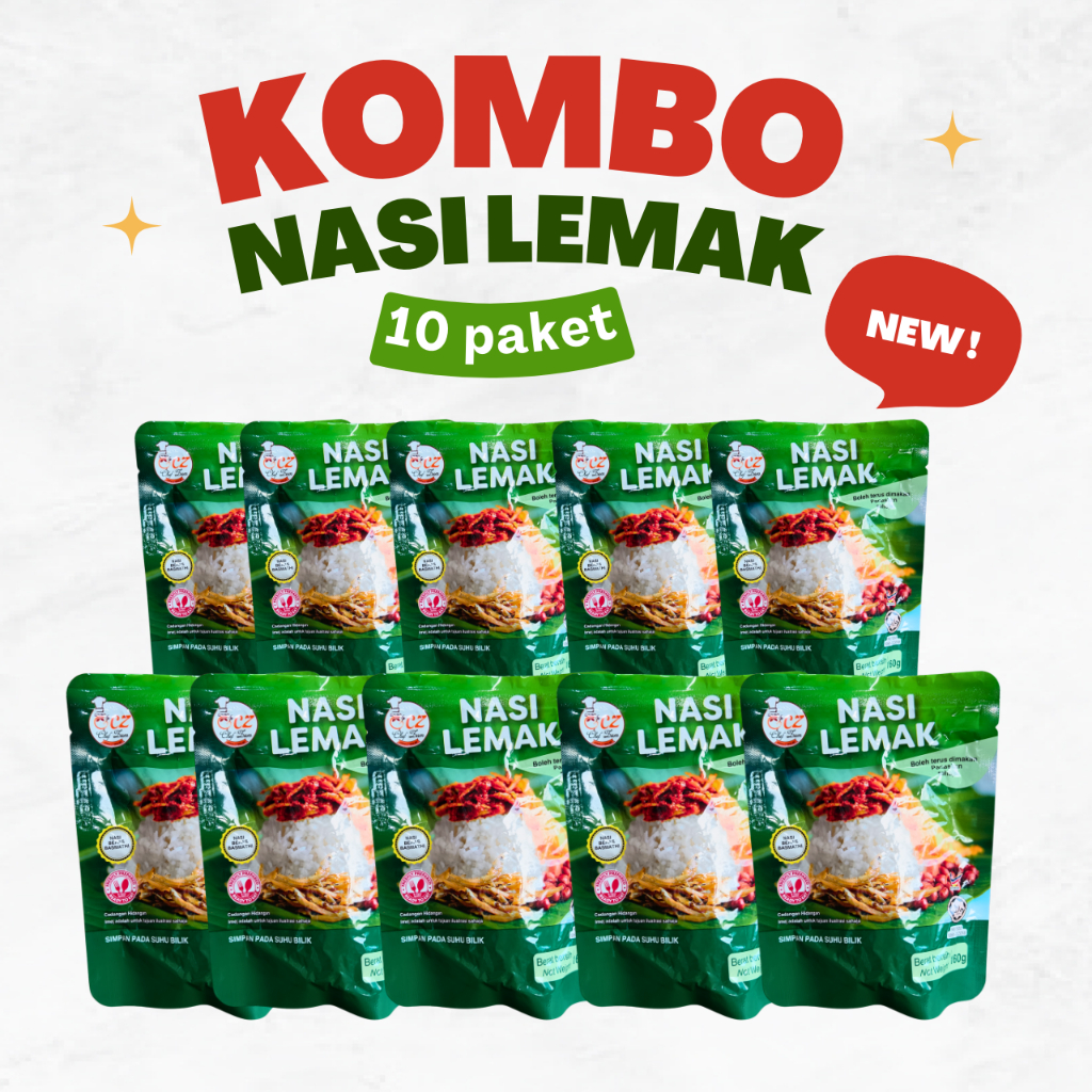 Chef Zam Kombo Jimat Nasi Lemak 10 PAKET - Ready To Eat (RTE) Meal ...