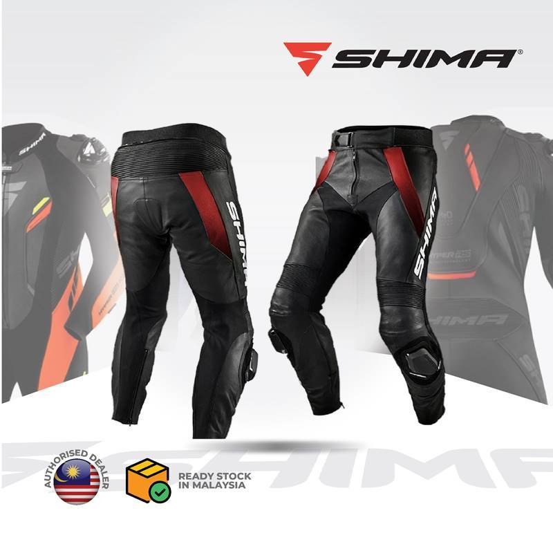 SHIMA STR Men Motorcycle Pants - Red | Shopee Malaysia