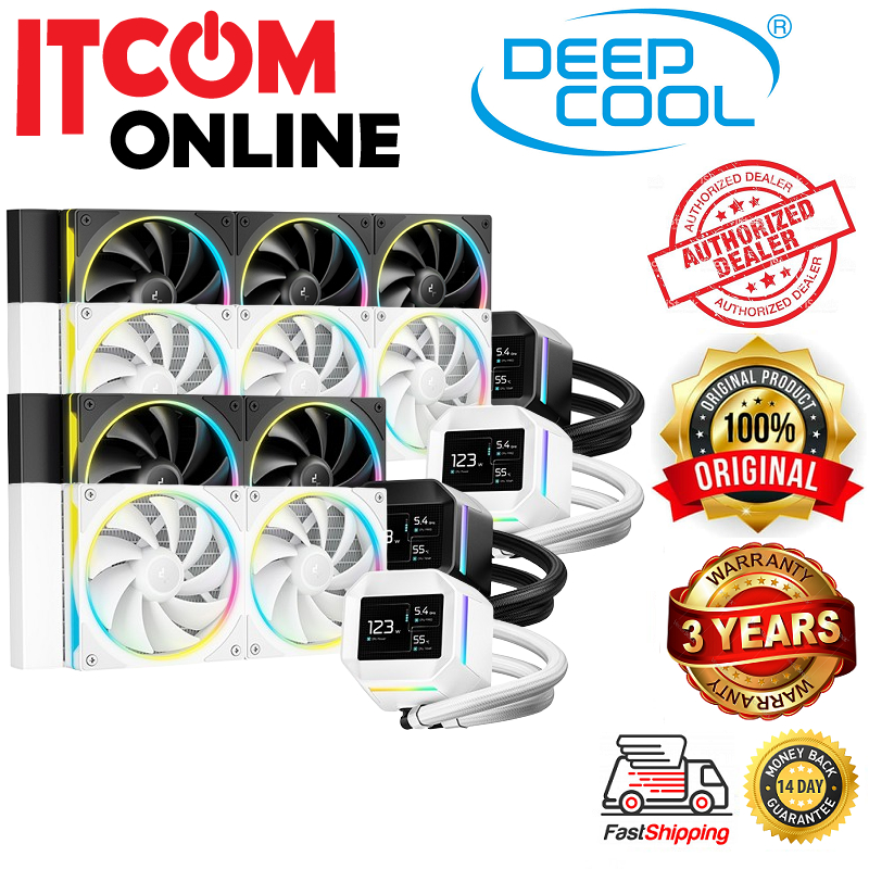 DEEPCOOL LM240 LM360 ARGB 240mm 360mm AIO WATER COOLING (R-LM240-BKDMMC-1) BLK/WHT | Shopee Malaysia