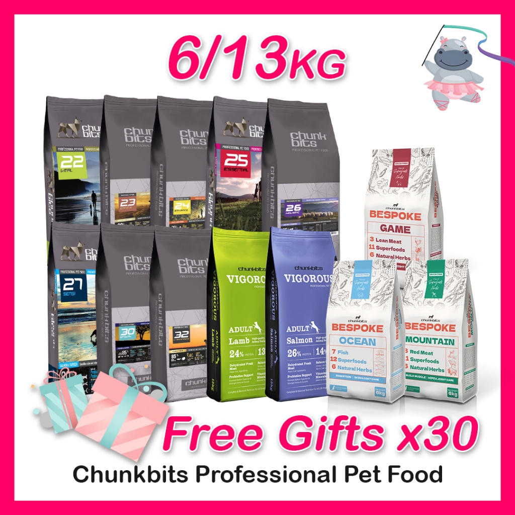 [FREE SHIP] Chunk Bits BESPOKE GRAIN FREE Dog Food 13kg 6kg Chunkbits ...