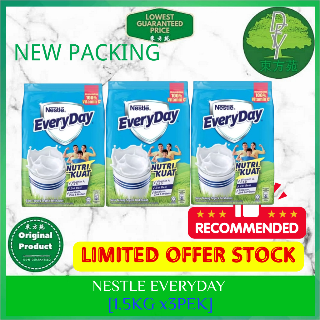 Nestle Everyday Milk Powder (1.5kgx3pek) | Shopee Malaysia