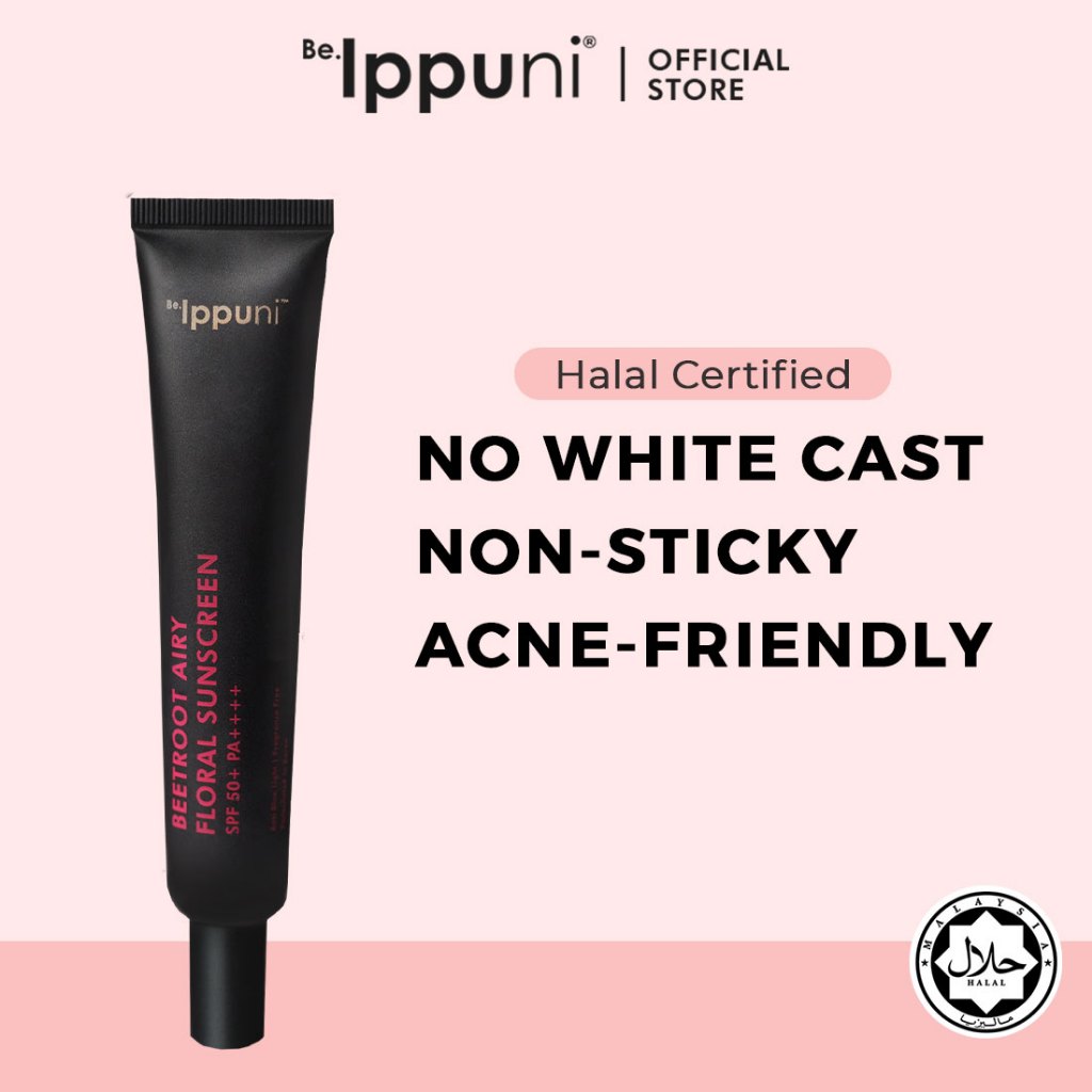 BE.IPPUNI Beetroot Airy Floral Sunscreen No White Cast Acne Friendly ...