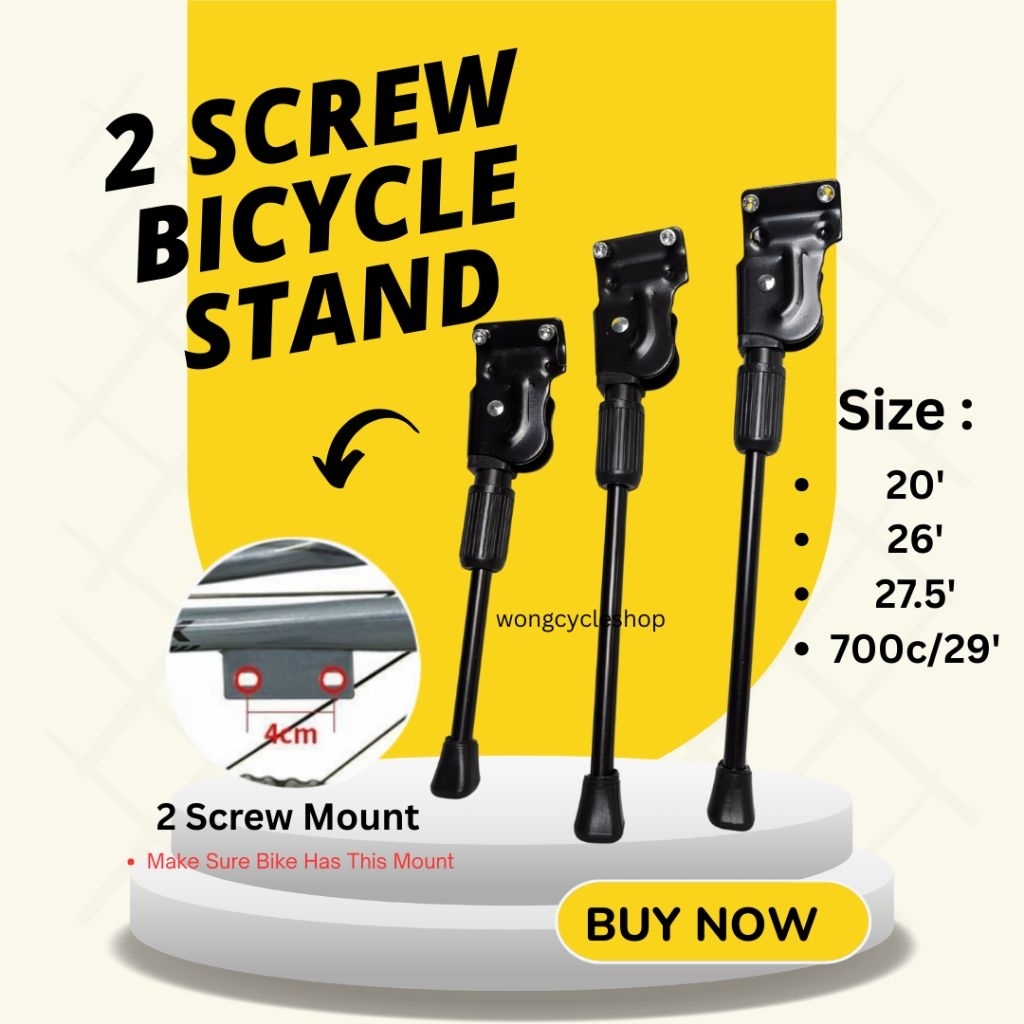 [Wongcycleshop]2 Screw MTB Tongkat Basikal Side Stand Bicycle 20/26/27 ...
