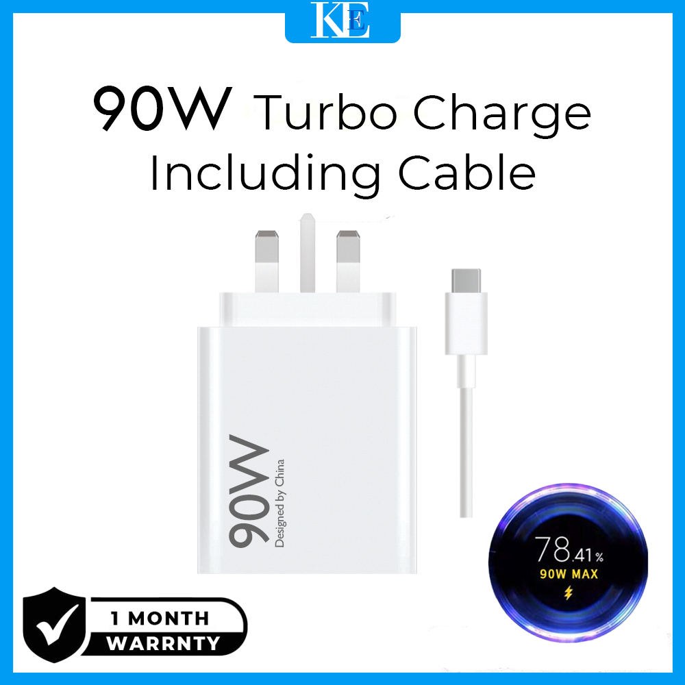 Charger 90W UK Plug Full Set Charger with Cable for Xiaomi Poco and ...
