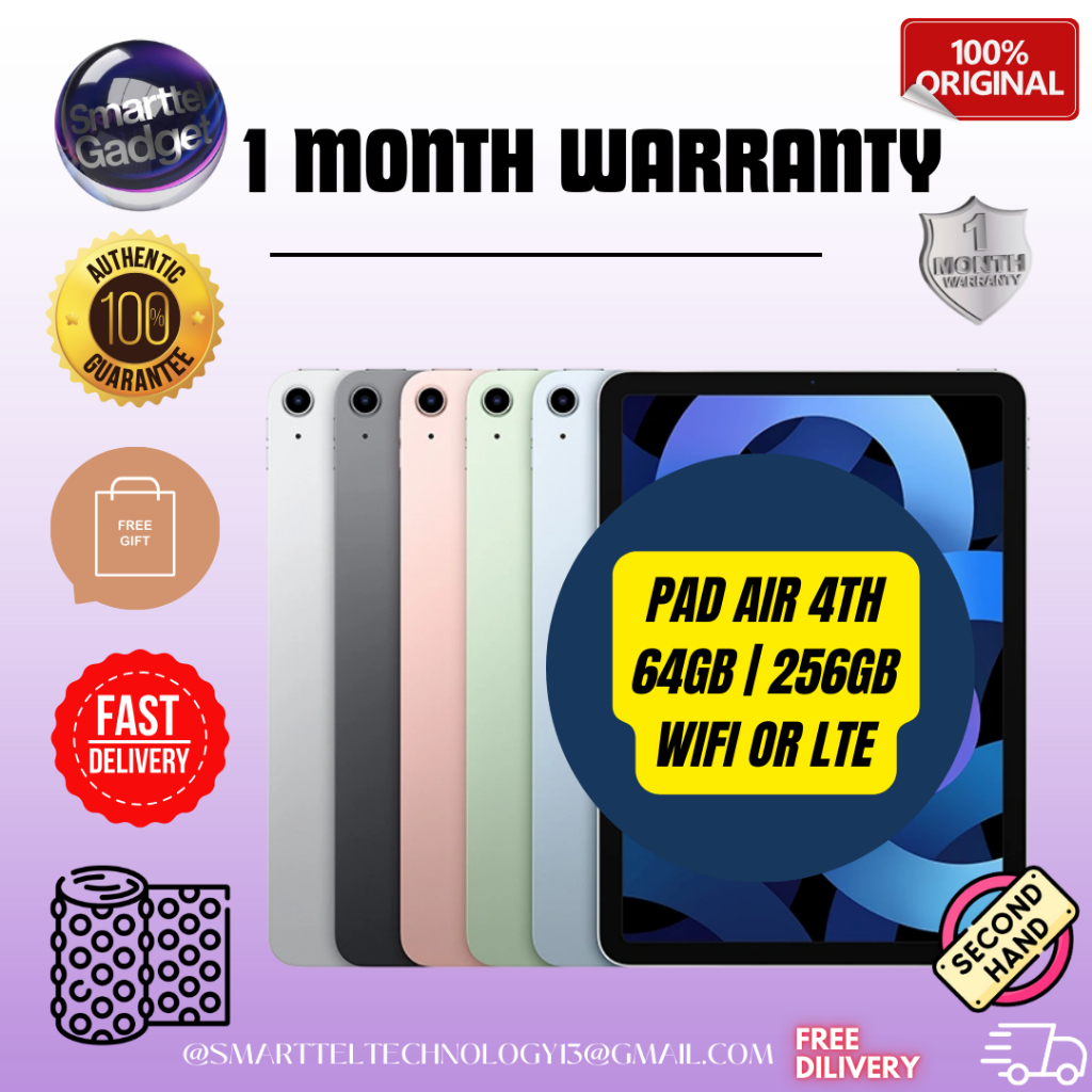 USED SG PAD AIR 4TH 64G / 256G / 1 MONTH WARRANTY 90% PM US MORE ...