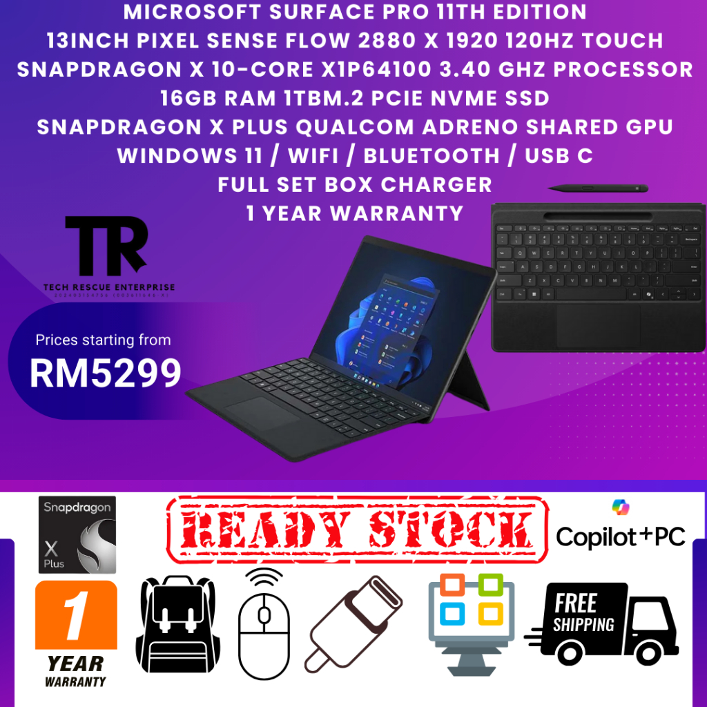 Microsoft Surface Pro 11th Edition Snapdragon X Plus 16GB ,1TB SSD 13 ...