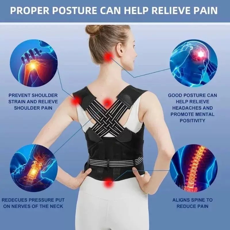 Spinal corrector posture correction strap, anti scoliosis, back ...