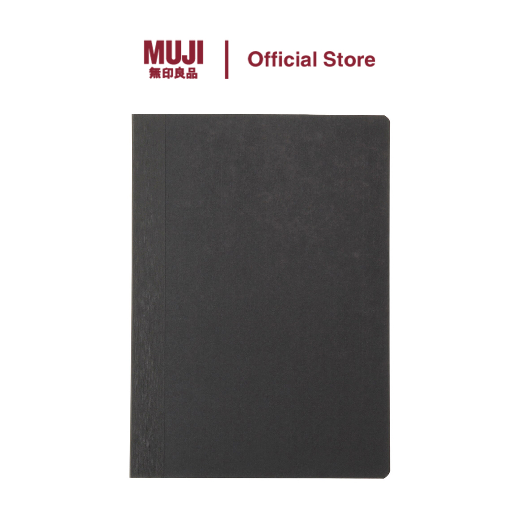 MUJI OPEN-FLAT NOTEBOOK A6 / Horizontal lines / 72 sheets / Black ...
