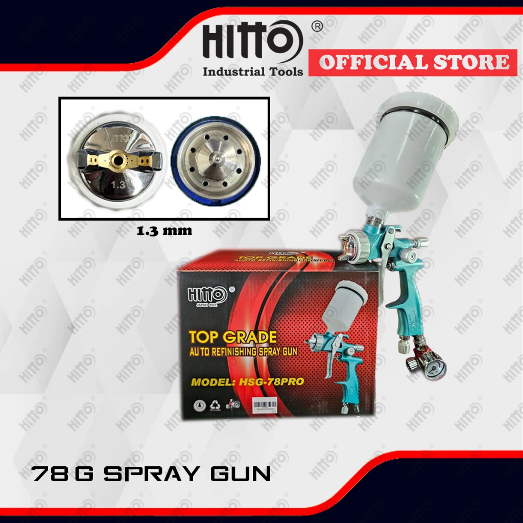 [ HITTO ] HVLP 78G Automotive Refinishing Gravity Spray Gun Car ...