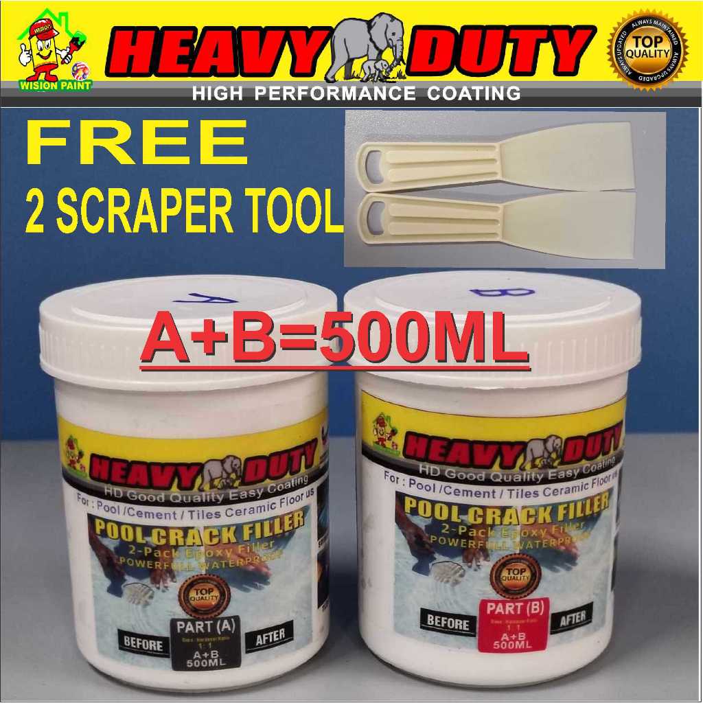 POOL CRACK FILLER 2-PACK EPOXY ( A+B=500ML ) Universal 2-Pack Epoxy ...