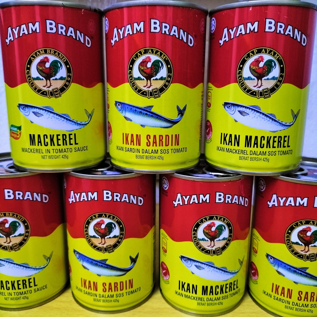 Ayam Brand Sardines (425g) Mackerel in Tomato Sauce Ikan Sardin | Shopee Malaysia