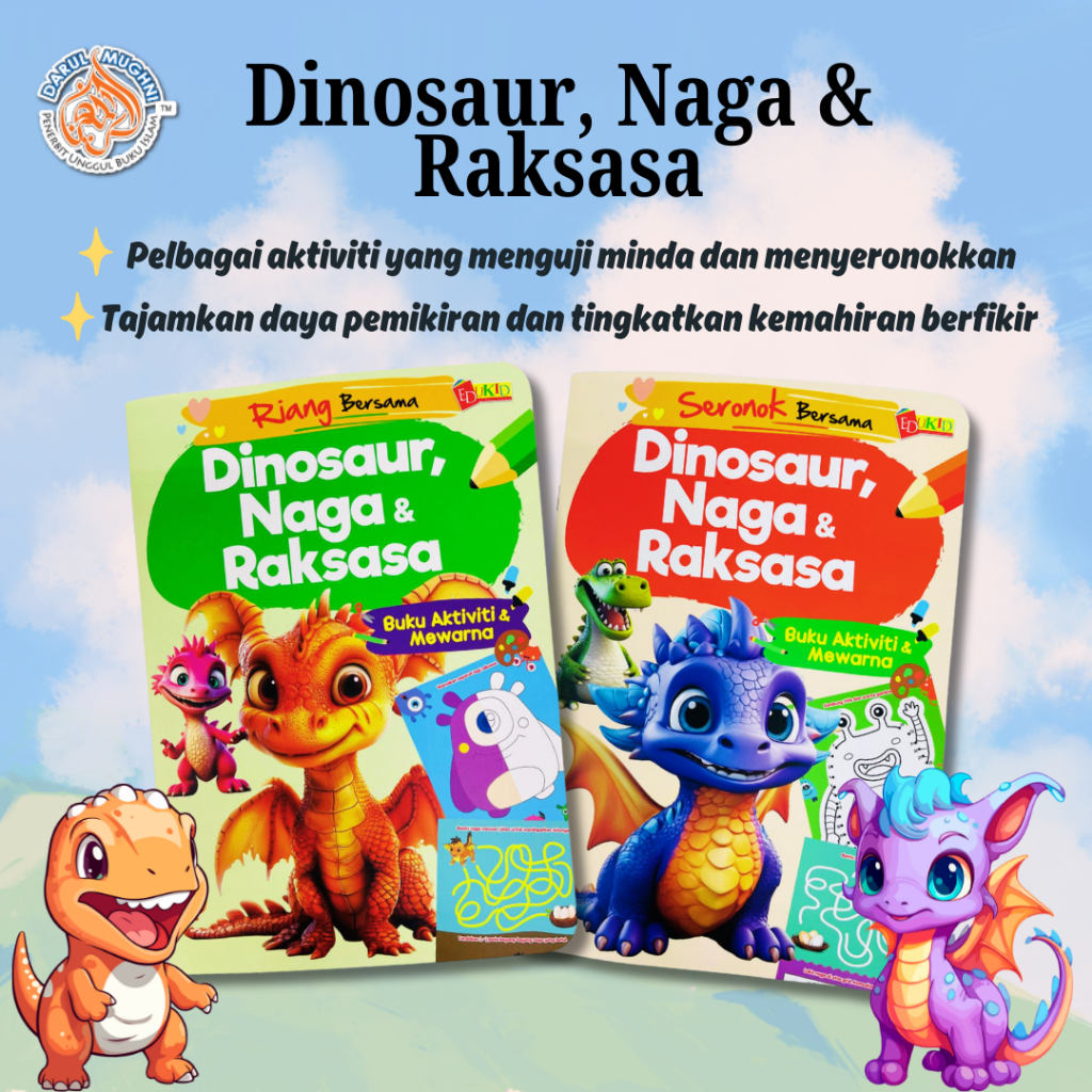 Buku Dinosaur - DINOSAUR, NAGA & RAKSASA - Saiz b5 - Buku aktiviti ...