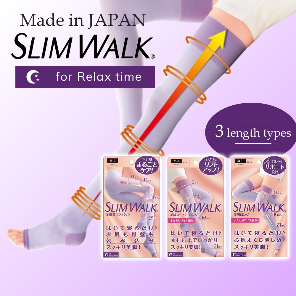 Japan Slim Walk socks Tights leg slimming Swelling Sleep Long beautiful ...