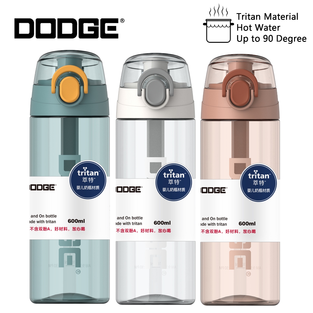 DODGE Delicate Leakproof Tritan BPA-Free Water Bottle C/W Side Strap (600ml) | Shopee Malaysia