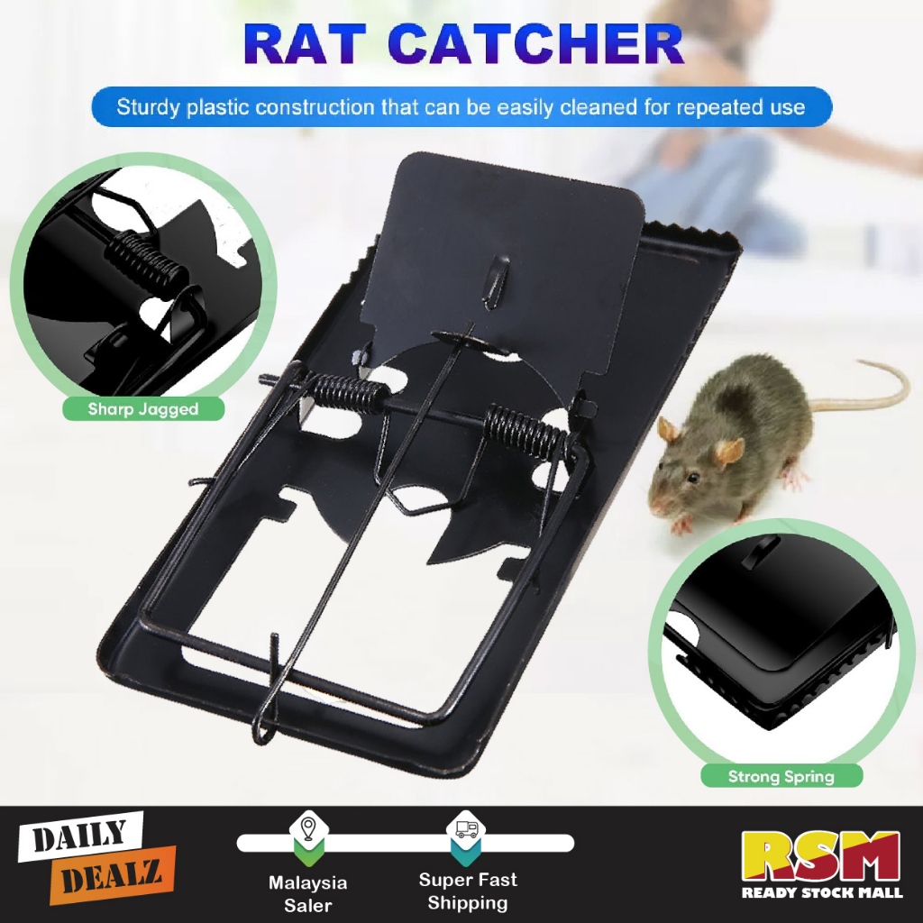 Stainless Steel Strong Spring Mousetrap Mouse Trap Rat Catcher Rodent ...