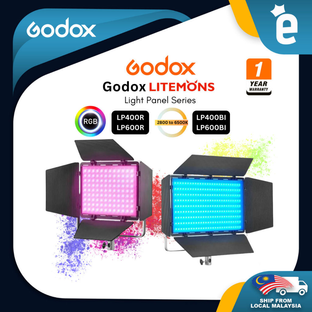 Godox Litemons LP400R LP400BI LP600R LP600BI RGB LED Light Panel Series ...