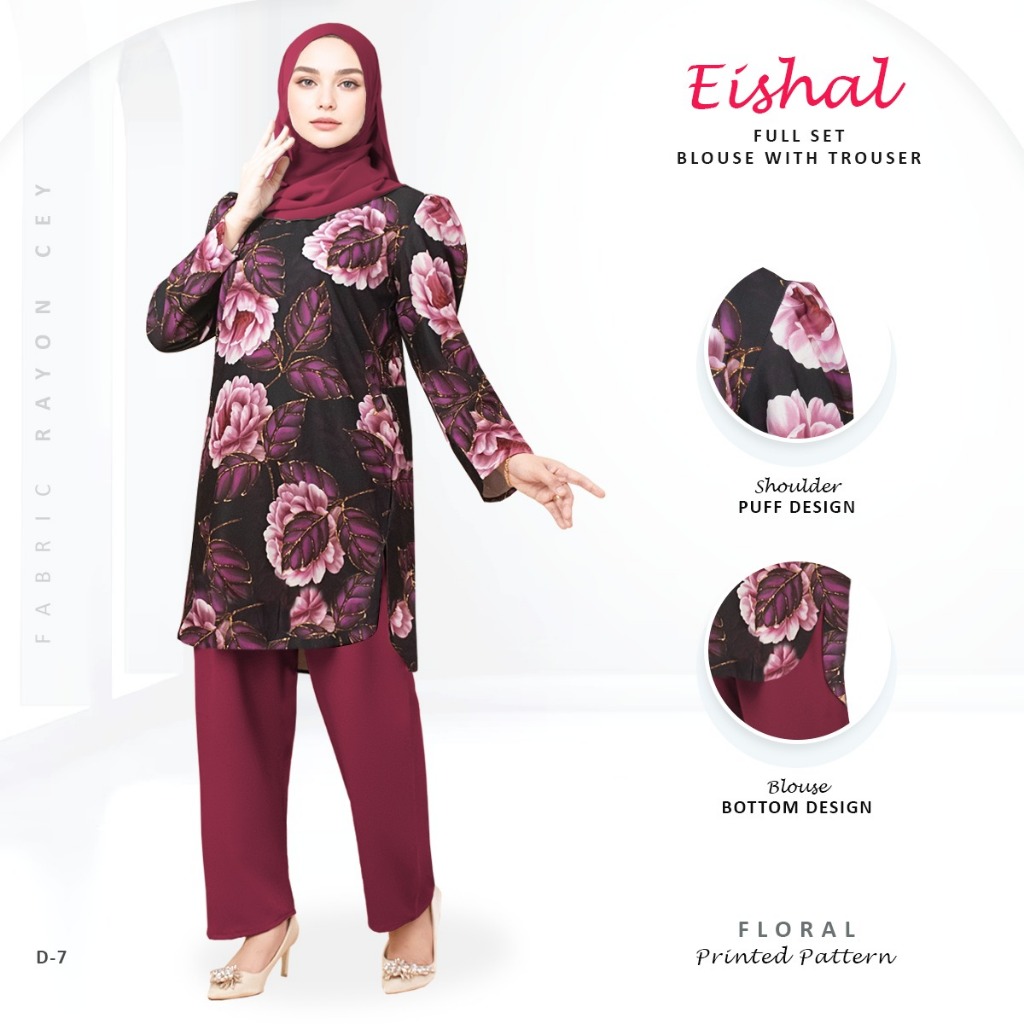 New Arrival Eishal Full Set Blouse with Trouser by Rubab Fahion ...