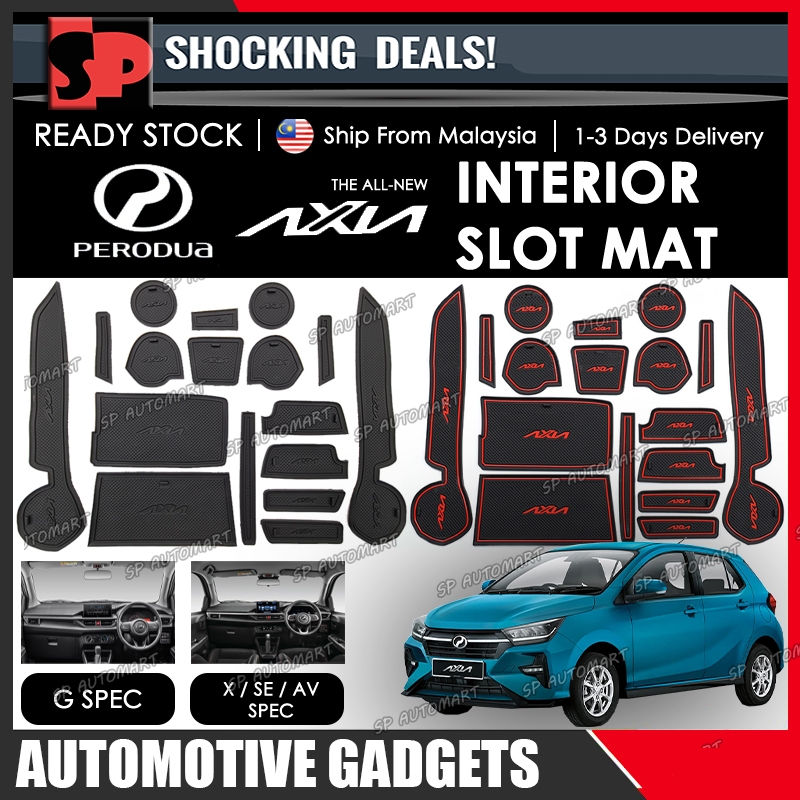 Perodua Axia 2023-2025 G/X/SE/AV Spec Interior Slot Mat | Shopee Malaysia