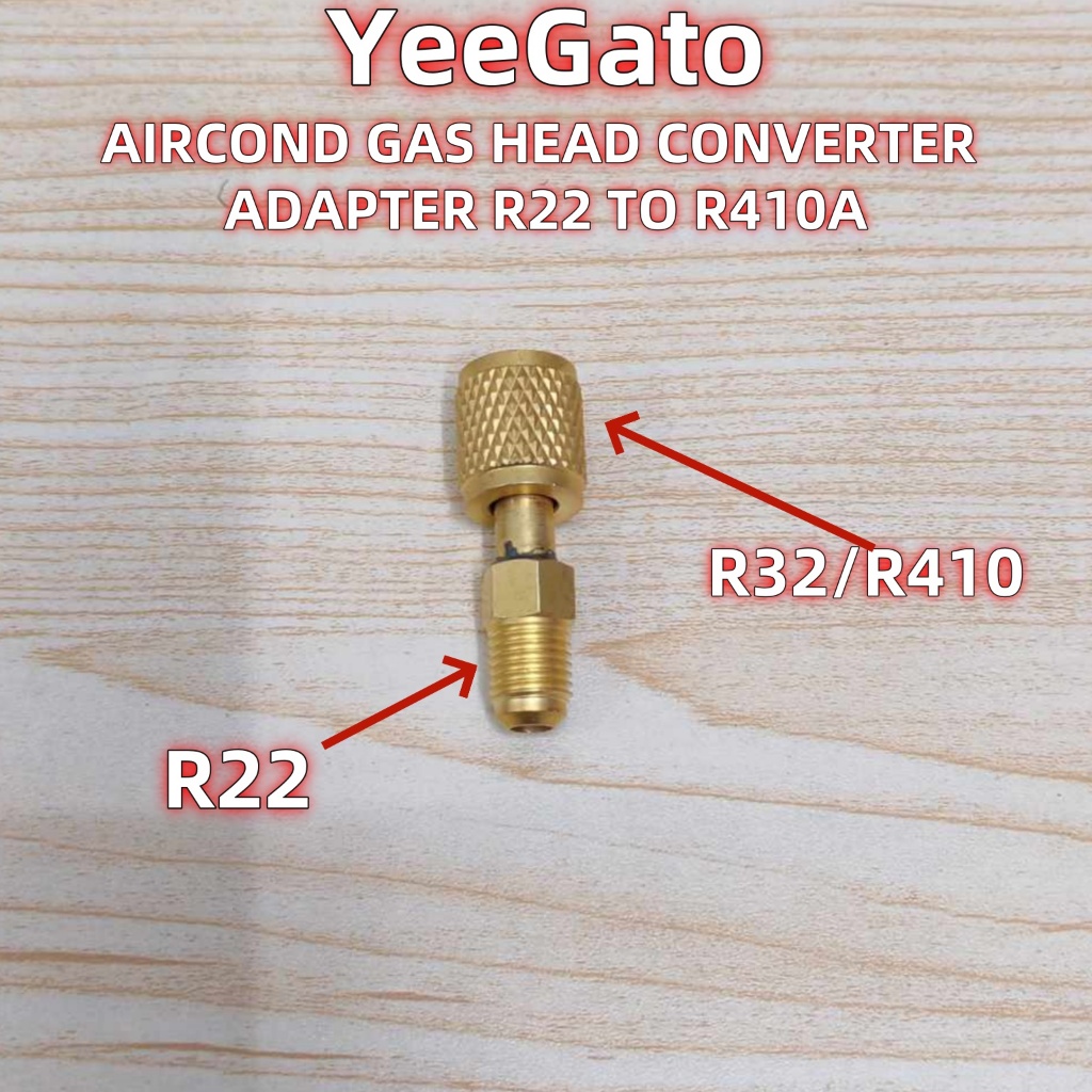 [ R22 TO R410A ] STRAIGHT AIRCOND GAS PIPE ADAPTER CONVERTER CHARGING ...