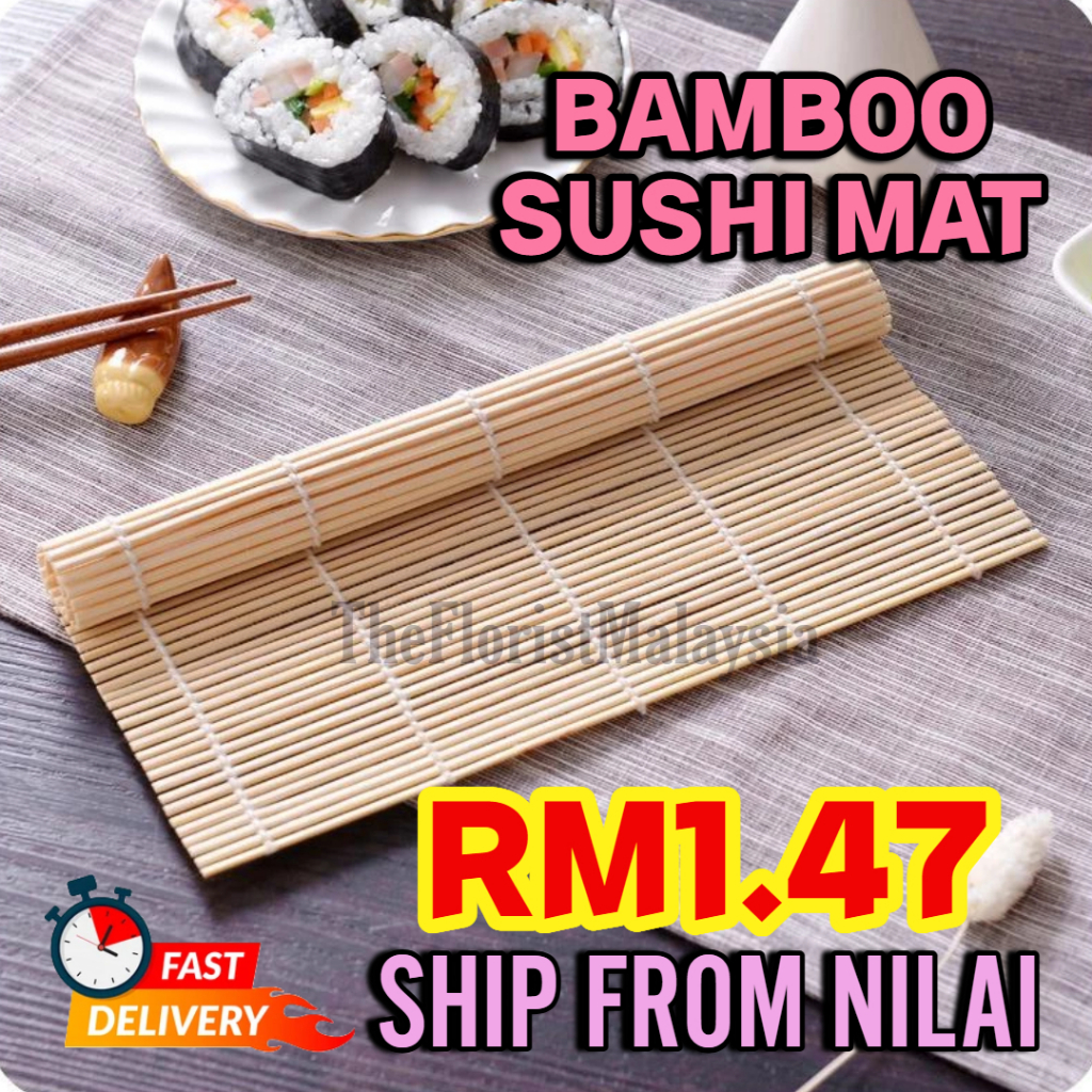 🔥1 𝑷𝑪🔥 Japanese Bamboo Sushi Mat Sushi Roll Mat Maker Rice Rolling Mat ...