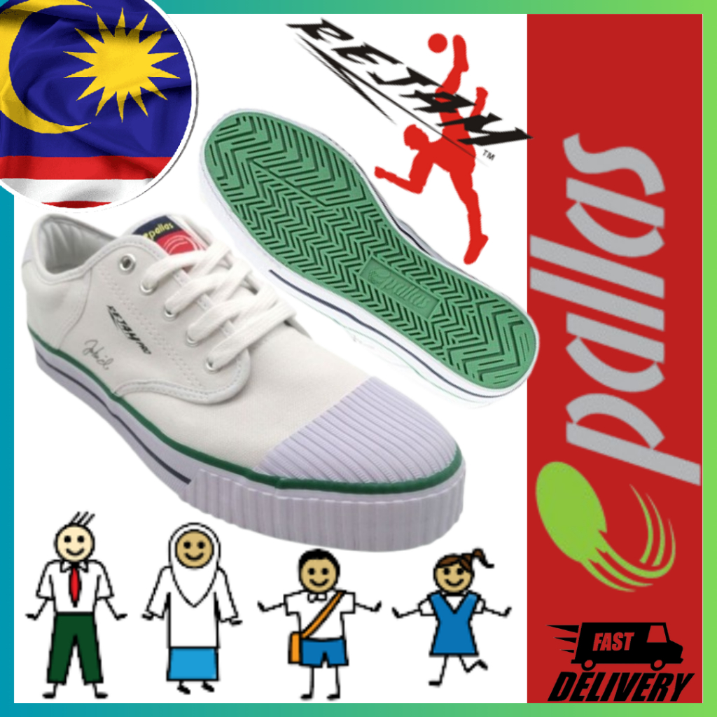 PALLAS REJAM / Kasut Sepak Takraw Sekolah Putih / Kasut Rejam Putih ...