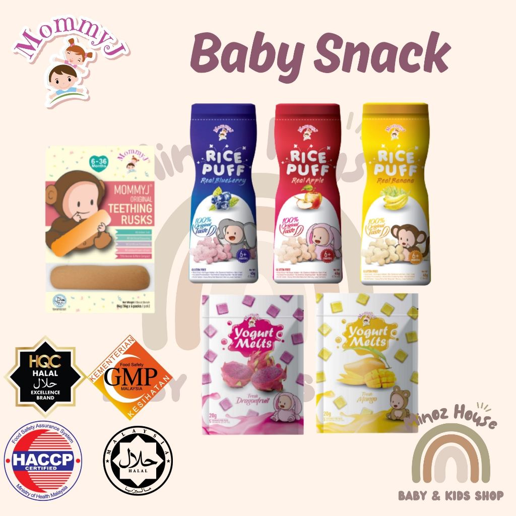MommyJ Mommy J Non-Fried Pure Baby Rice Puff Finger Food Snack Yogurt ...