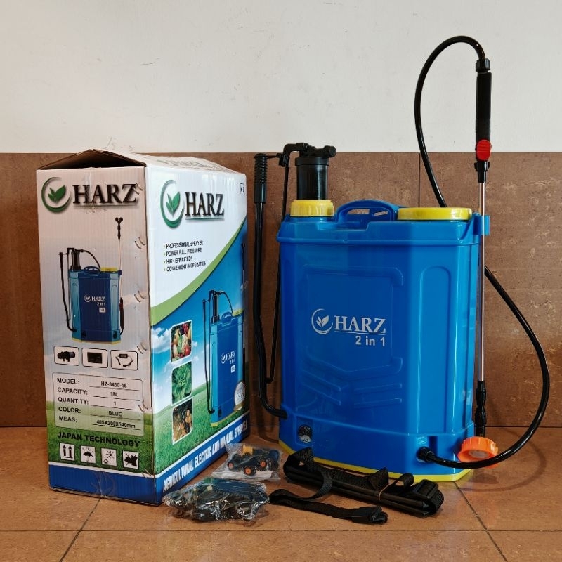 HARZ 2 in 1 12V Rechargeable Battery type dan Manual type Sprayer Pump ...