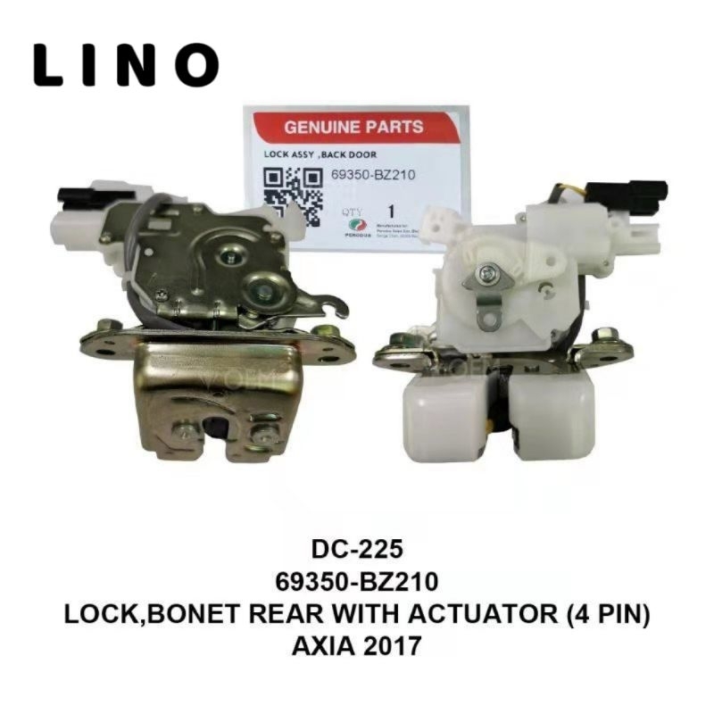ORIGINAL PERODUA AXIA SE REAR BONNET LOCK WITH ACTUATOR 4PIN | Shopee ...