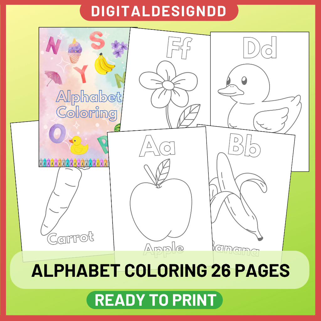 Abc alphabet pdf worksheet for toddler preschool Lembaran kerja latihan ...