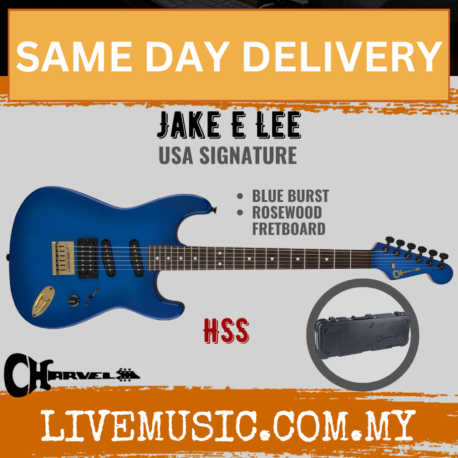Charvel Jake E Lee USA Signature Electric Guitar, RW FB, Blue Burst ...