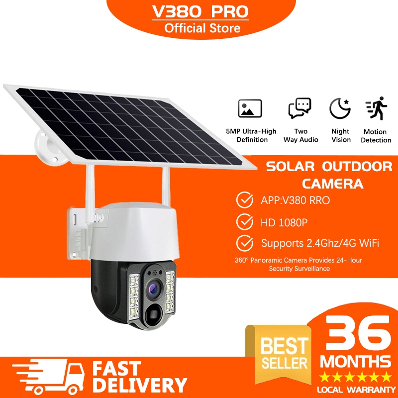 V380 Pro Solar outdoor camera VCS20 Wireless Dual lens 4G waterproof ...