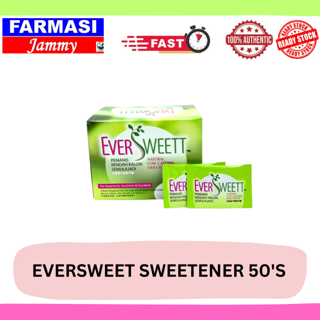 EVERSWEET SWEETENER 50'S (natural low calorie sweetener) | Shopee Malaysia