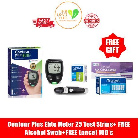 CONTOUR PLUS Elite New Blood Glucose Meter +25 Test Strips+ FREE ...