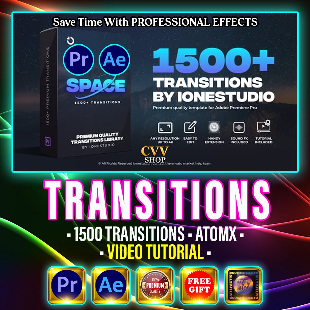Transitions 1500 For Adboe AE & PR - PC Windows - AtomX Extension Plugin | Shopee Malaysia