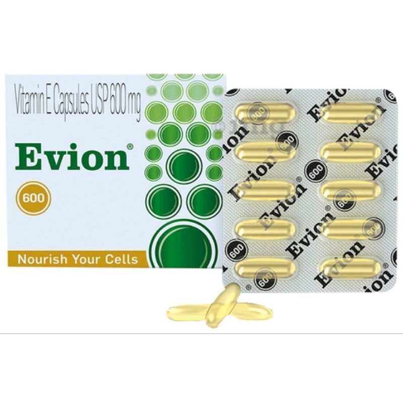 Evion Vitamin E 600mg (1 Strip-10 Capsule) EXTERNAL USE ONLY | Shopee ...