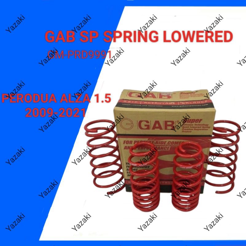 GM-PRD9991 (1set=4pcs) GAB SUPER SPORT LOWERED COIL SPRING PERODUA ALZA ...