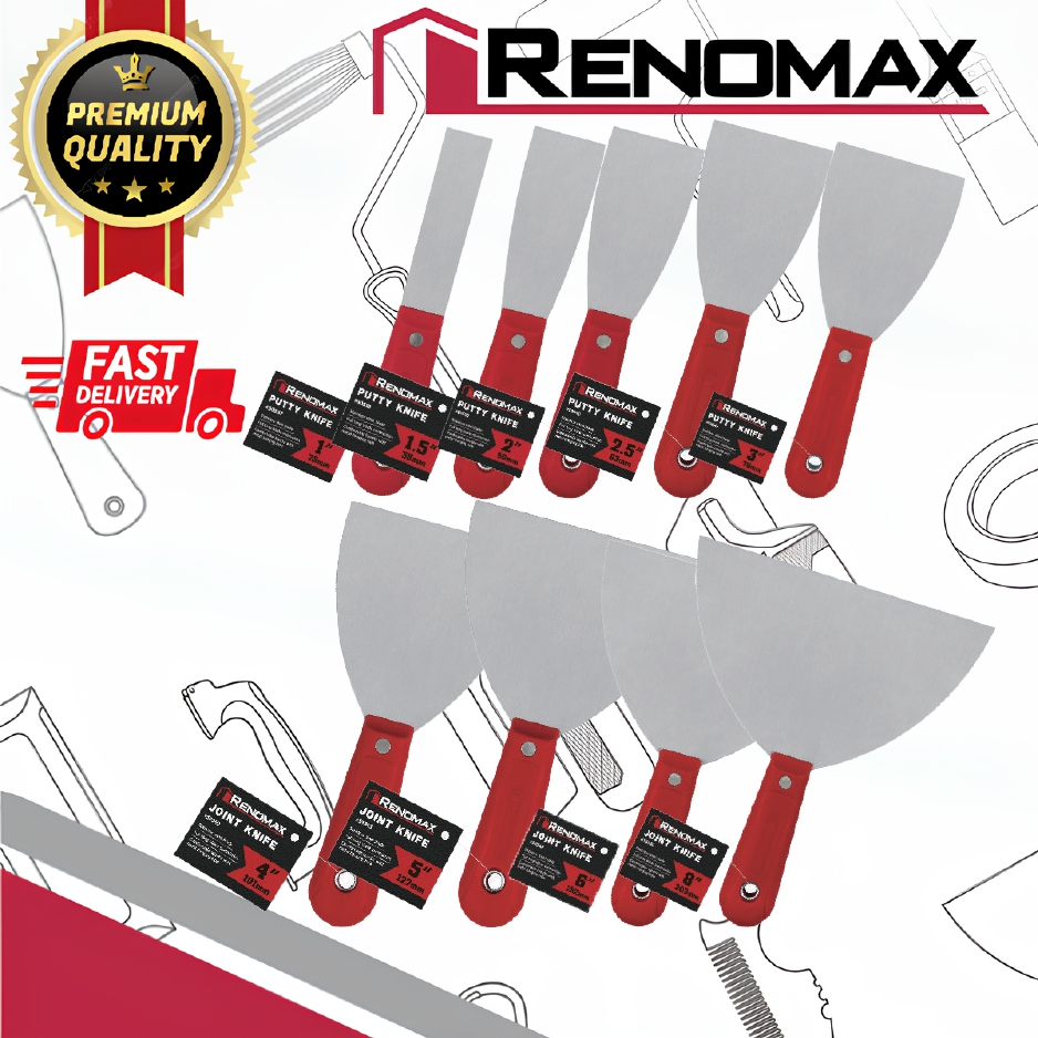 Renomax Stainless Steel Wall Scraper Putty Scraper Paint Scraper ...