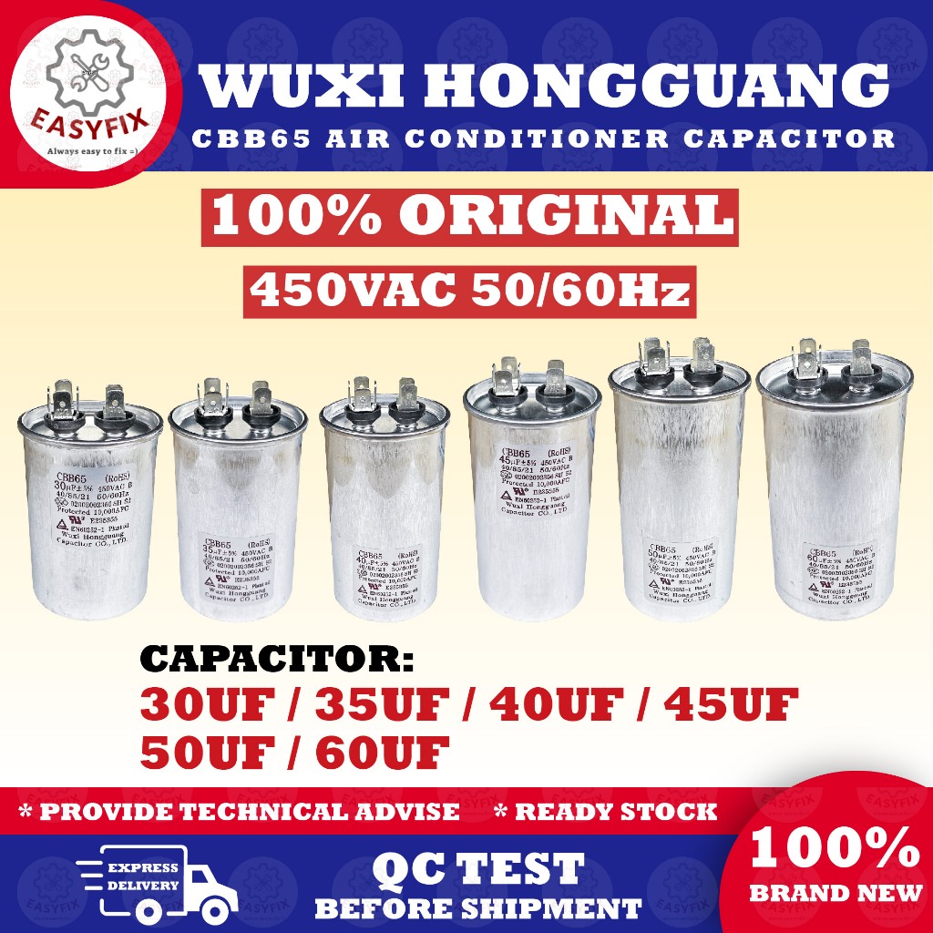 ( RoHS - PLANT OIL ) 30uf 35uf 40uf 45uf 50uf 60uf 450V CBB65 AIR ...