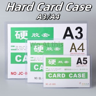 Hard Card Case A3/A4 PVC Clear Case Plastic Card Sarung Kad Keras Menu ...