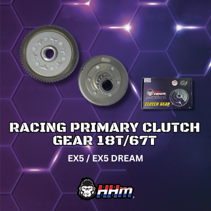 EX5 Dream Wave Racing Primary Clutch Gear Set 18T/67T Hhm Racing Taikom Racing | Shopee Malaysia