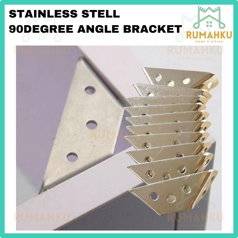 RMK Stainless Steel L Bracket 90 Degree Sesiku L Rak Angle Shape Shelf ...