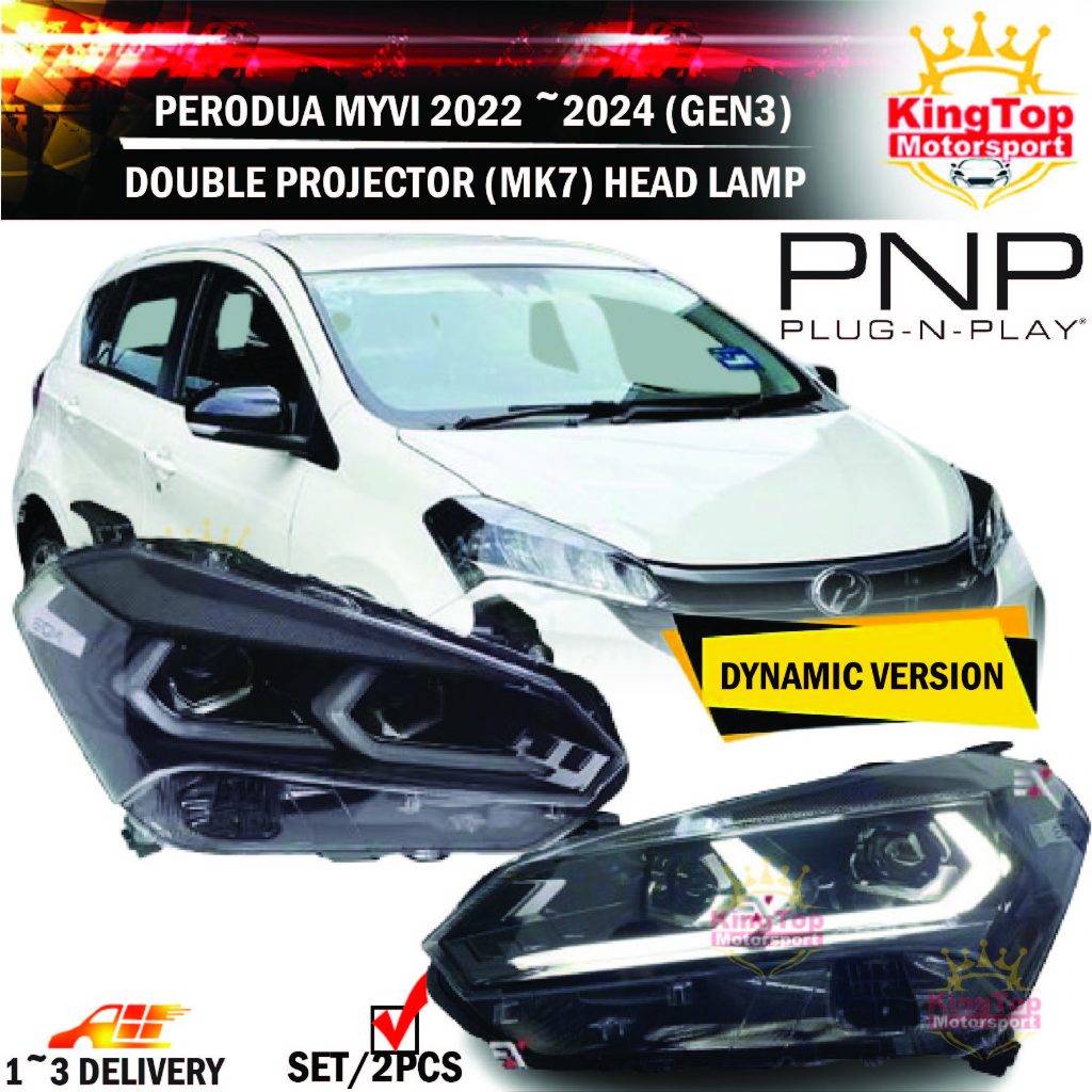 Perodua Myvi G3 Facelift 2022 - 2023 MK7 Design Double Projector ...