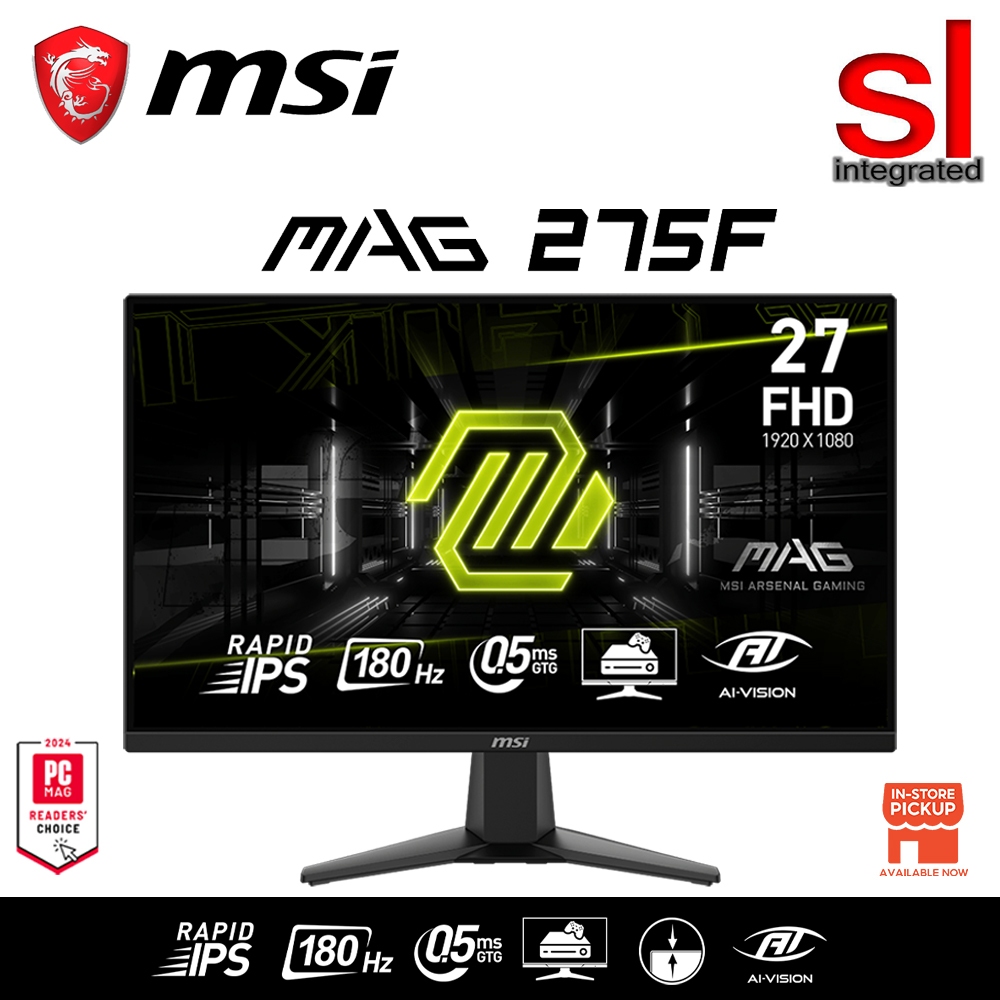 MSI MAG 275F 27" FHD IPS 180HZ 0.5MS respond time/anti flicker/ FREE ...